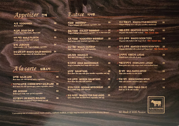10 Butchers BBQ Menu & Korean BBQ Prices, Meats in Sunnyvale